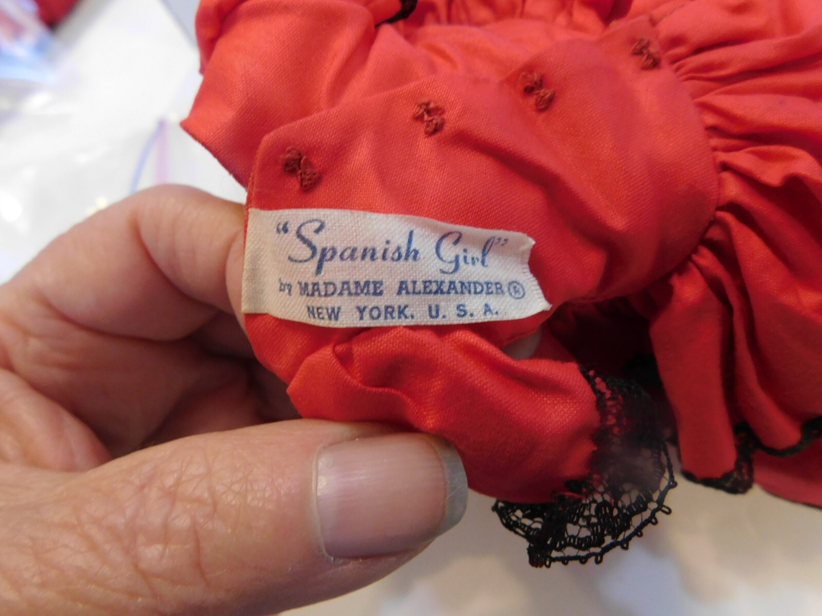 Vtg Madame Alexander Spanish Girl, 8" tall, 6 piece outfit only! No ...