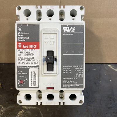 EATON CUTLER HAMMER HMCP030H1C 30 AMP Type HMCP Motor Circuit Protector ...
