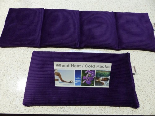 Wheat Bag. Heat Pack. Sectioned 55 x 17 cm + 31 x 17 cm DEEP PURPLE ...