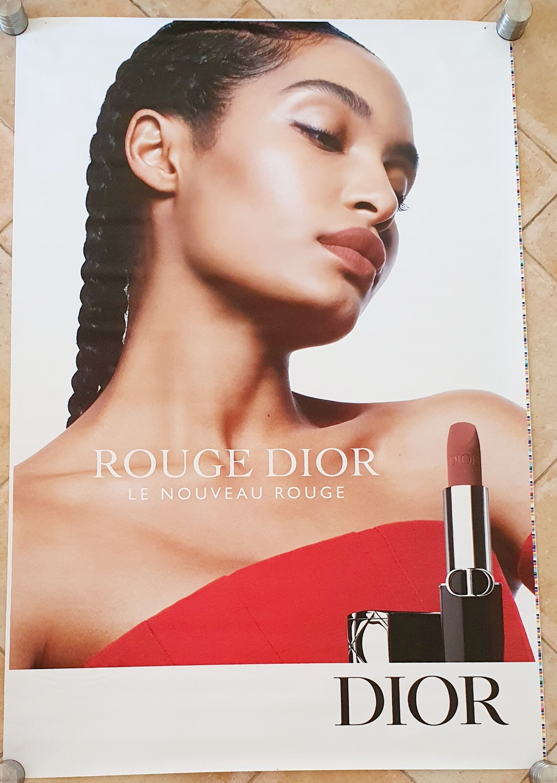 Affiche poster taille abribus 120cm x 176cm Rouge Dior Yara Shahidi 24 ...