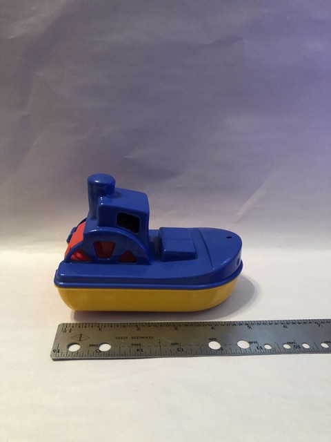 Kiddicraft Blue & Yellow Boat Childrens Toy Made In The U.S.A Preowned ...