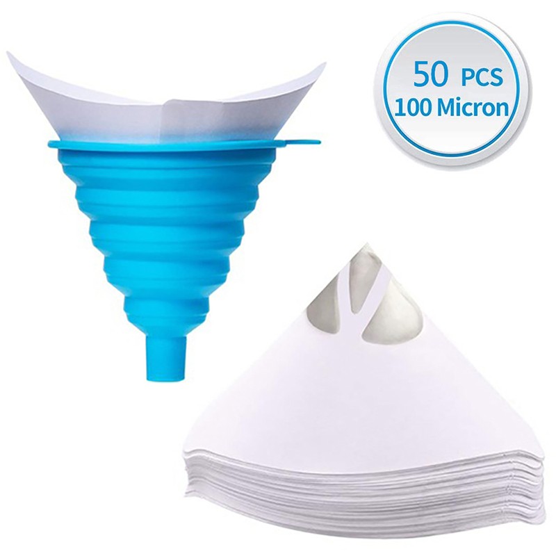 50Pc Paint Filter Paper Purifying Straining Cup Funnel Disposable Paper ...