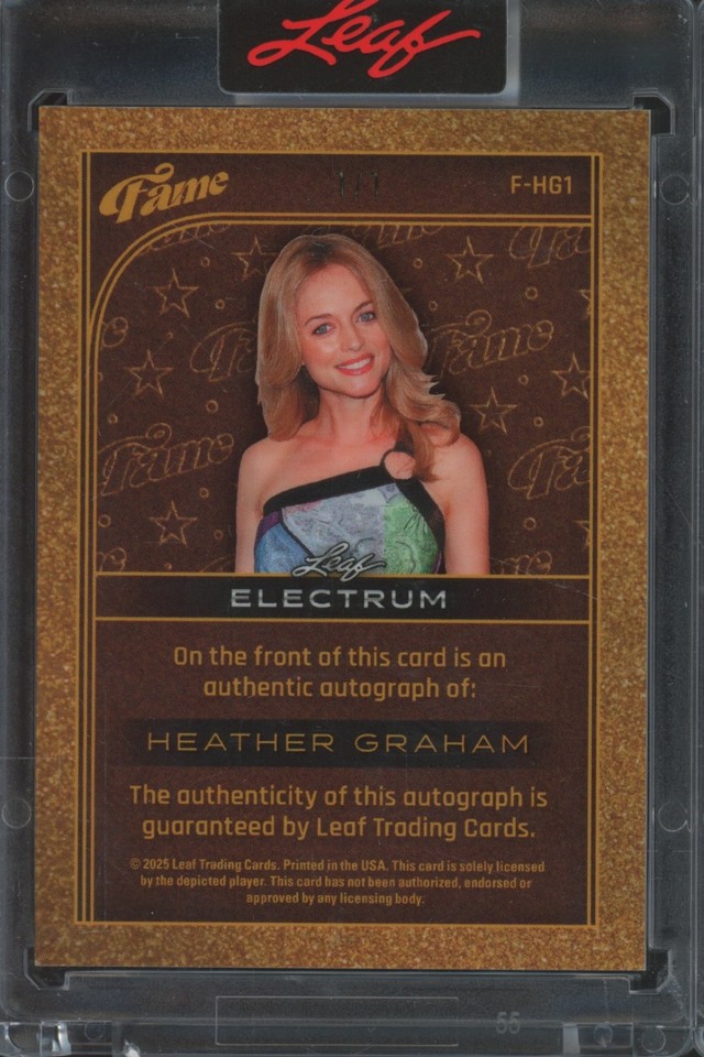 2025 Leaf Electrum Fame Silver Heather Graham 1/1 Auto Autograph | eBay