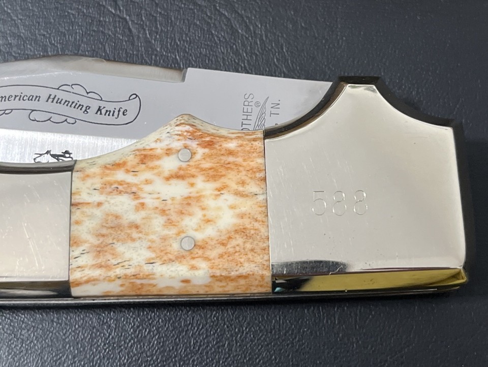 Parker Eagle Brand Genuine Smooth Bone Stag 949 American Hunting Knife ...