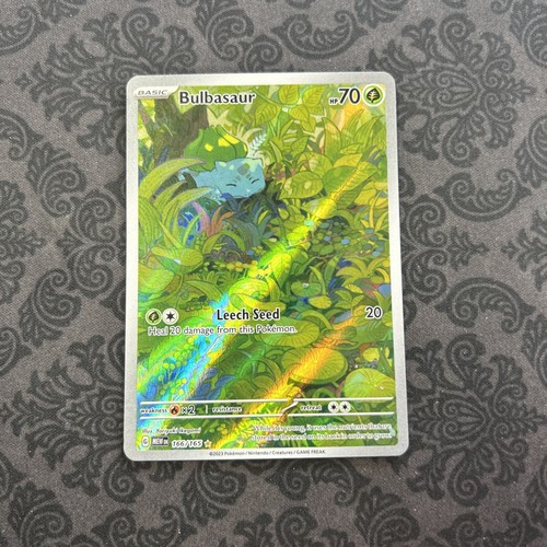 Pokemon TCG Bulbasaur 166/165 Scarlet & Violet: 151 Illustration Rare ...