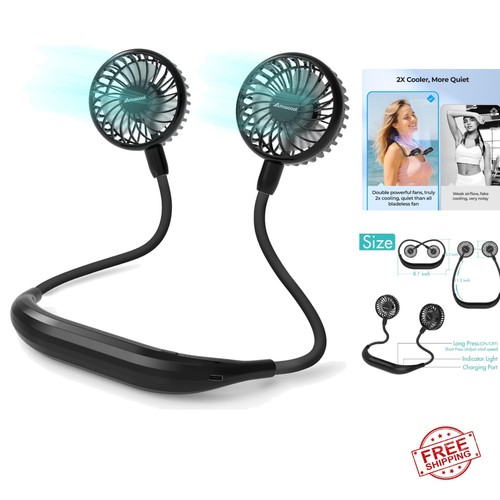 Compact and Lightweight Neckband Fan - Perfect for Hot Flashes and ...