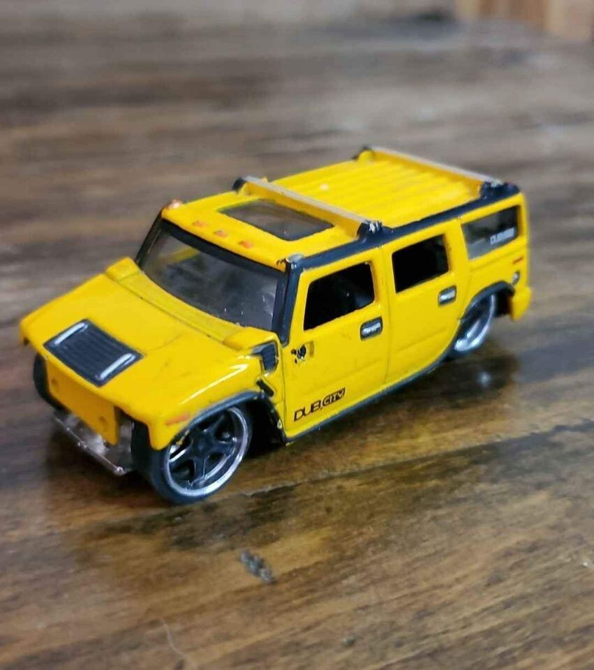 Jada Toys Dub City 2003 Yellow Hummer H2 1/64 New Die Cast Metal VGUC ...