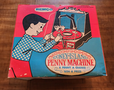 1959 Vintage Remco Coney Island Penny Machine Claw Game in Box | Needs ...