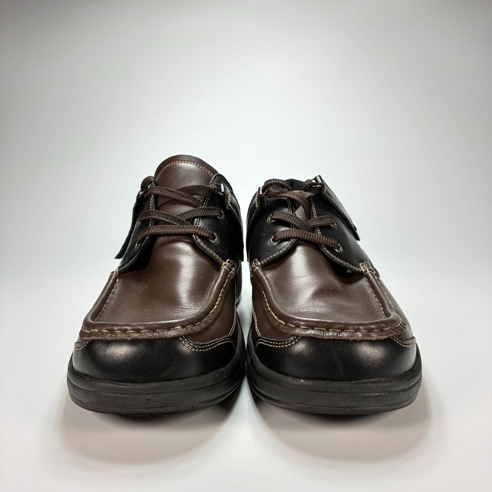 Orthofeet Baton Rouge Men's Brown Black Leather Loafer Lace Up Shoes ...