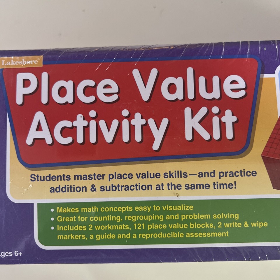 Lakeshore colored plastic Place Value Activity Kit 121 Piece Math ...