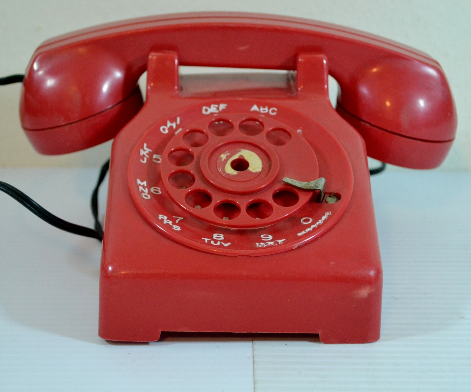 Lot of 2 Vintage Brumberger Toy Dial Telephone Red For Parts or Repair ...