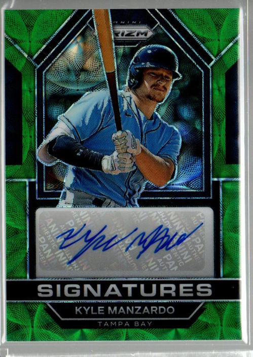2023 Panini Prizm Signatures Prizm Green Scope #73 Kyle Manzardo Auto ...