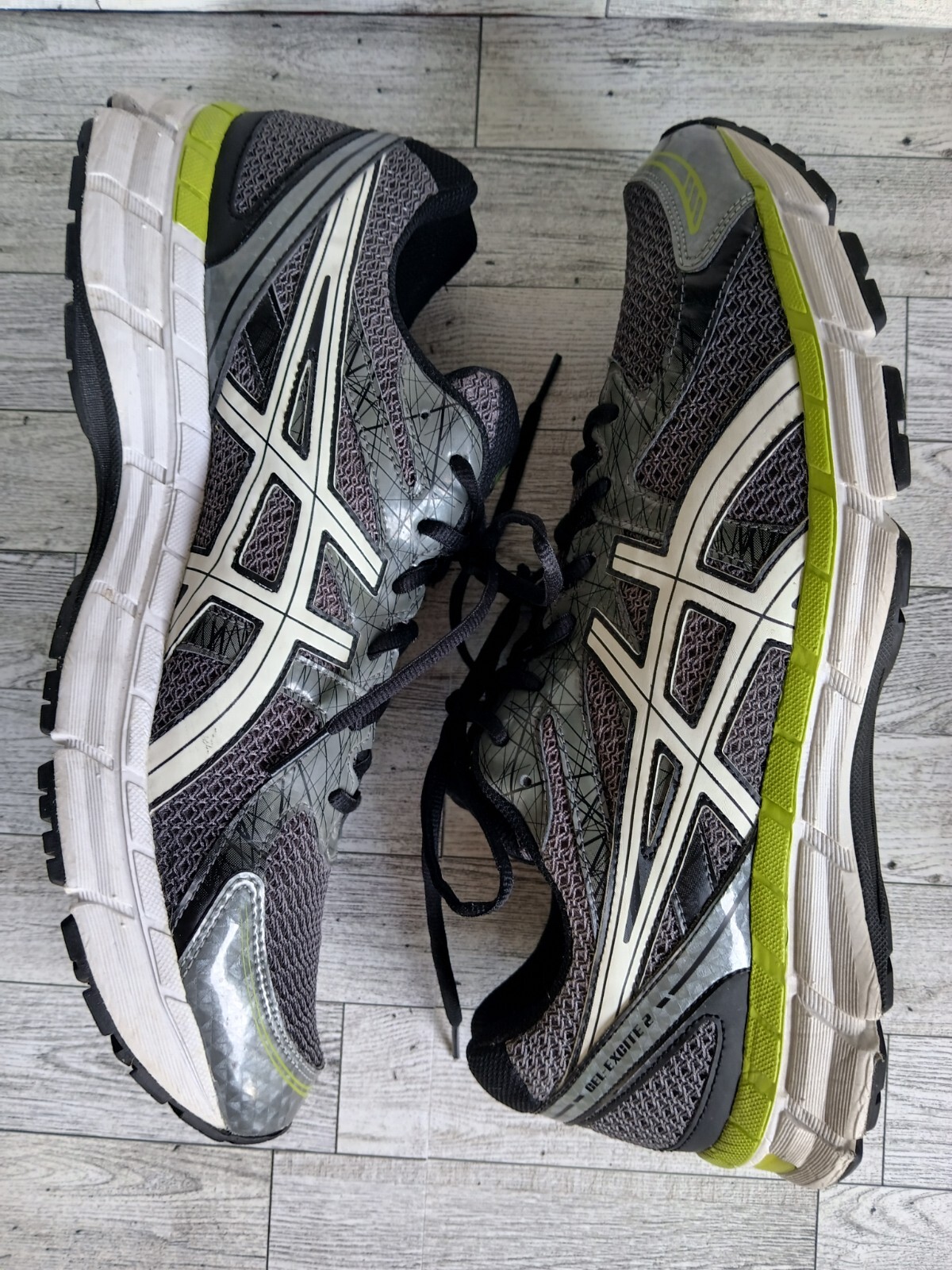 Asics Gel Excite 2 Gray Lime Green T423N Men's Athletic Shoes Size US14 ...