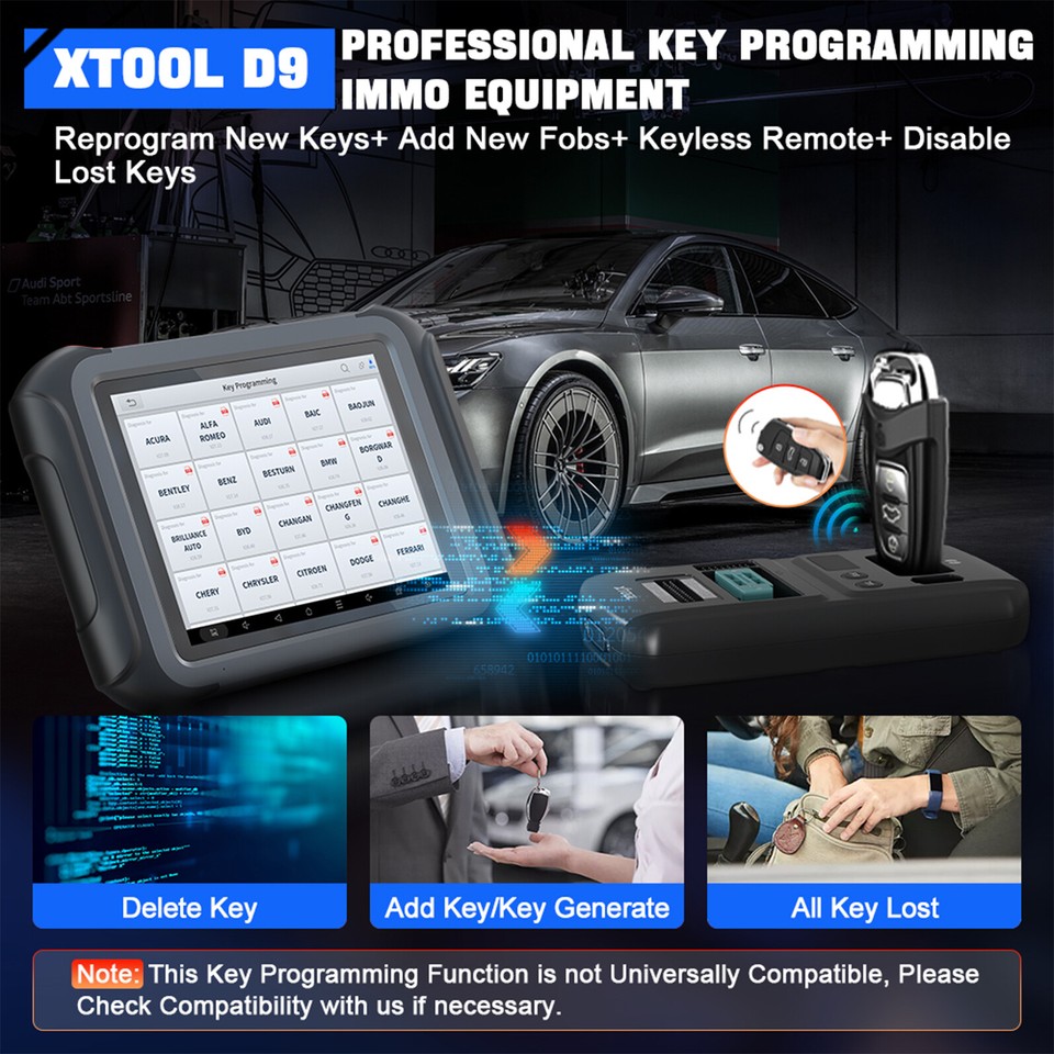 XTOOL D9/D9SPRO Auto Full Diagnostic Car Coding Bidirectional Scanner ...