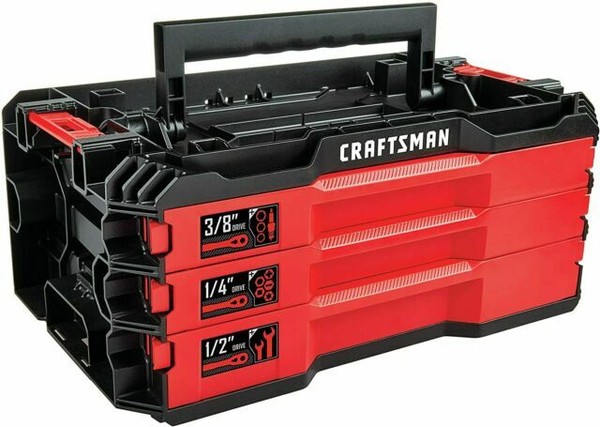 Craftsman VERSASTACK 3-Drawer Mechanics Tool Set - 216 Pieces for sale ...