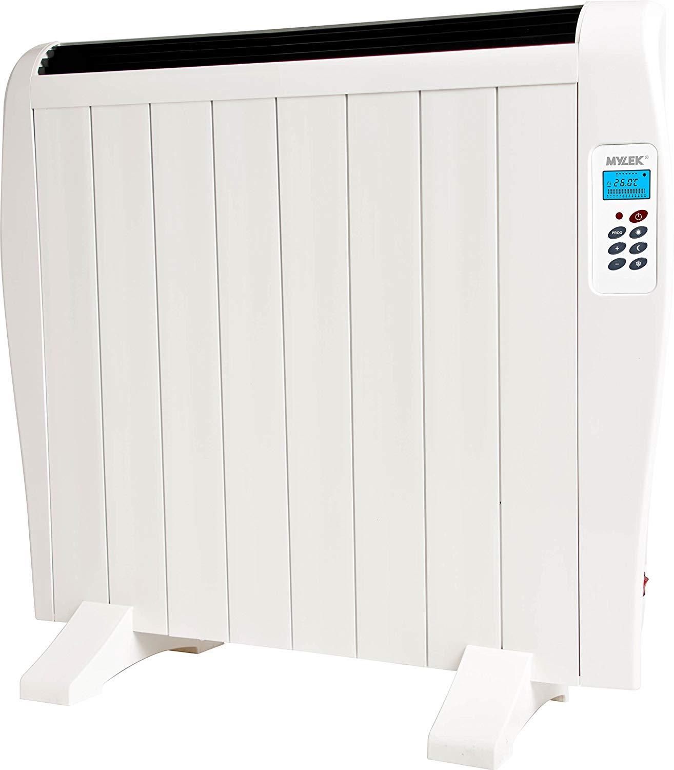 Electric Panel Heater Radiator 900W Wall Mounted With Timer Aluminium ...