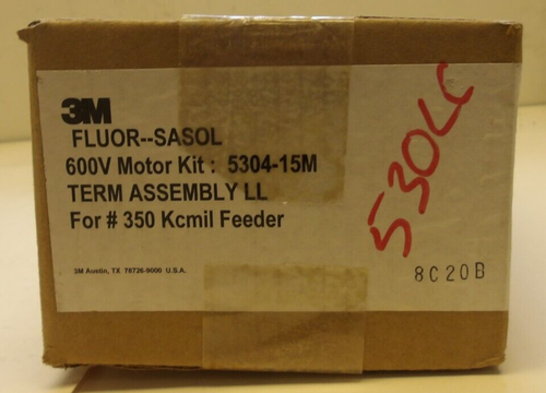 3M CAT NO: 5304-15M 600V MOTOR KIT TERM ASSEMBLY LL FOR #350 KCMIL ...