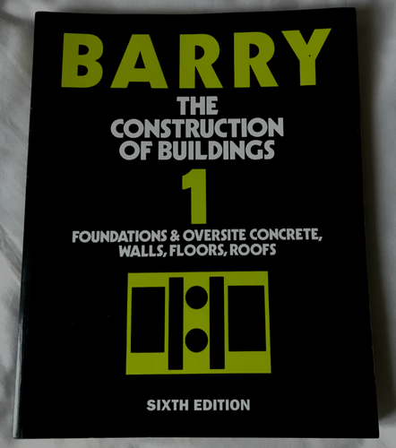 BARRY "THE CONSTRUCTION OF BUILDINGS" BOOK 1 & 2 BY AUTHOR R.BARRY ...