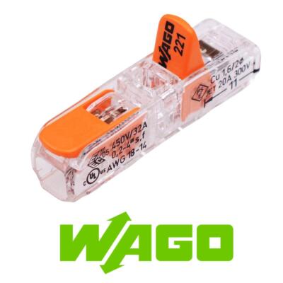 221-2411 WAGO Inline Lever Splicing Connectors Terminal Block 32A 450V ...