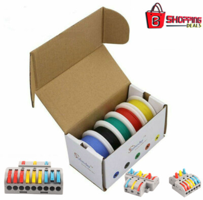 Flexible Silicone Wire Cable Mix Colours Electrical Copper DIY AWG ...