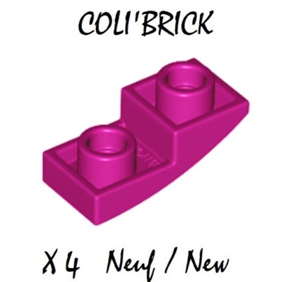 Lego 24201 - 4x slope curved 2x1 inverted - Magenta - NEW | eBay