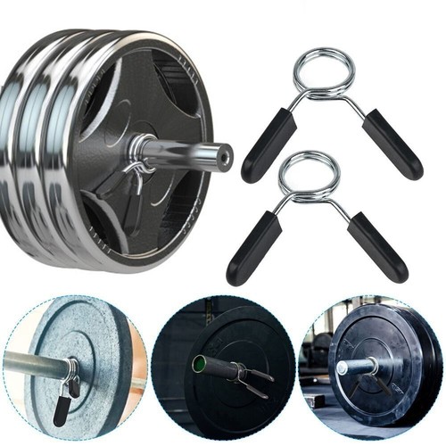 Dumbbell Lock Clamp Spring Clamp Collars Weight Lifting Bar Clips Gym ...