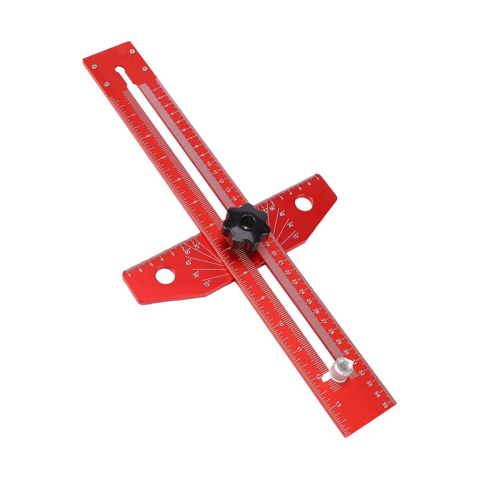 T Square Rotated Woodworking Scriber Edge Ruler for Carpentry ...