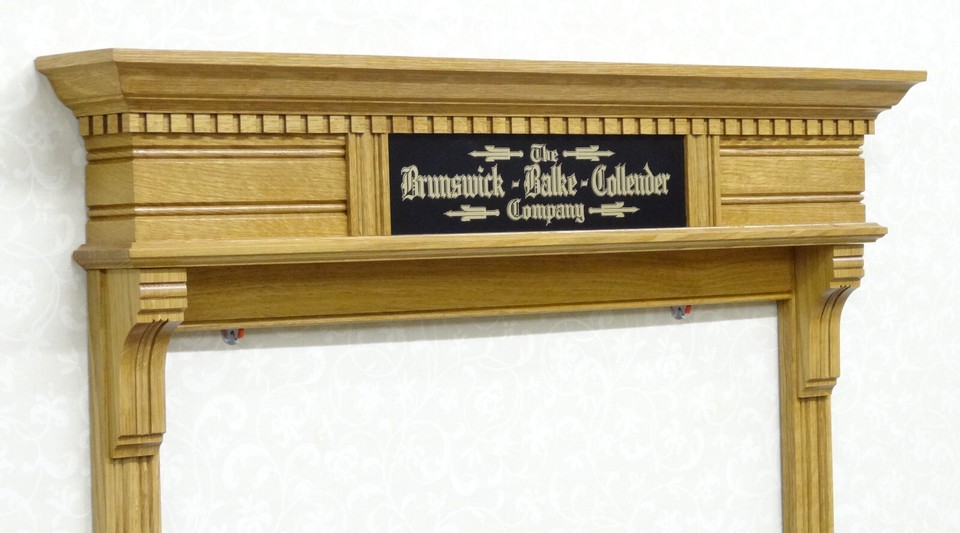 New - Antique Brunswick Balke Collender Oak Pool/ Billiards 12 Cue Rack ...