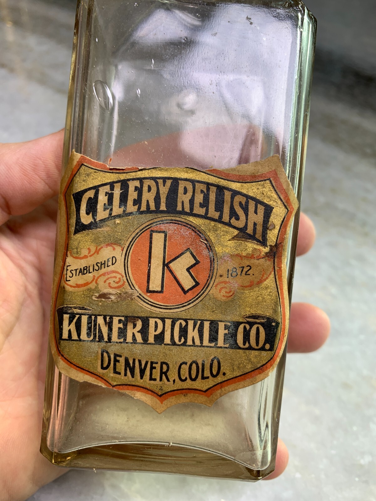 Antique CELERY RELISH Jar Bottle Kuner Pickle Co Denver Colorado w ...