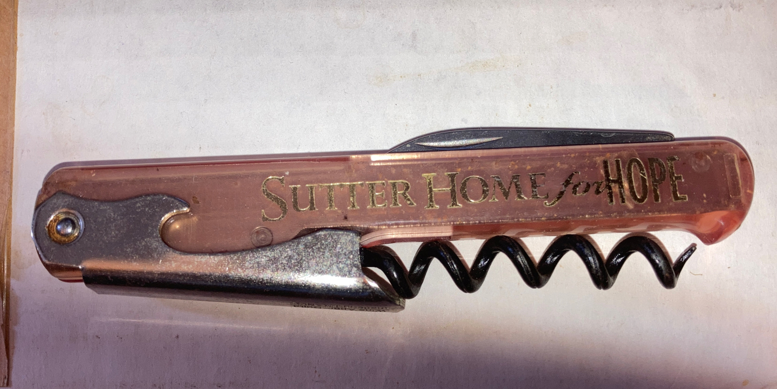 Sutter Home Wine Bottle Opener 4 1/2" Franmaro Italy Cork Screw w 2 ...
