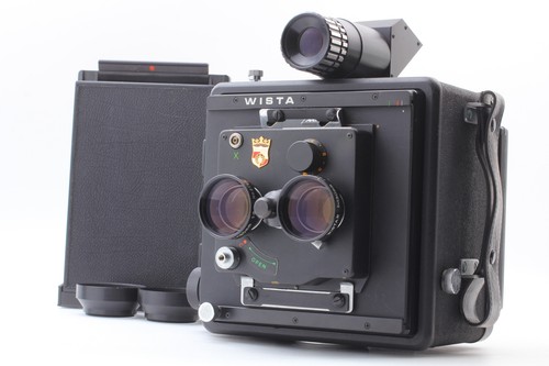 [Exc+5 w/Hood] Wista 4x5 TLR Stereo Camera WISTAR 130mm F/5.6 Lens From ...