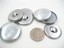 large Fabric self Cover Buttons Aluminum Flat Ring Back DIY fabric ...