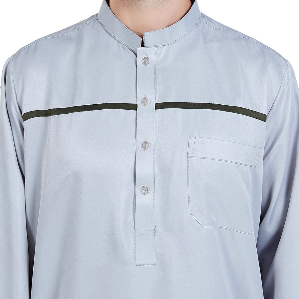 Mens Saudi Arab Muslim Robe Long Thobe Jubba Dishdasha Thawb Thoub ...