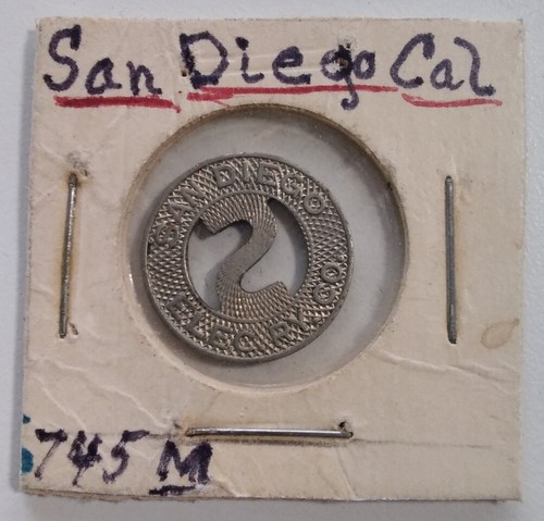 San Diego California Token Vintage Mid Century Lucky Coin Electric M | eBay