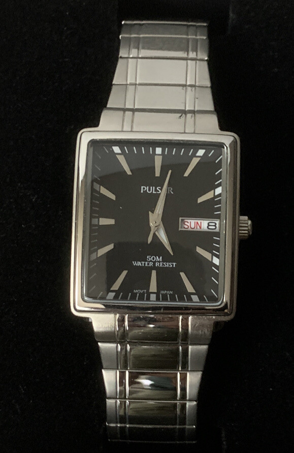 Silver Pulsar mens watch analogue type PXF287 With Box & Tags | eBay