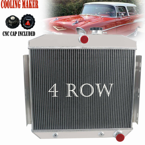 Engine 4 Row Radiator for 1955-1957 1956 Chevy Bel Air Nomad V8 l6 V8 ...