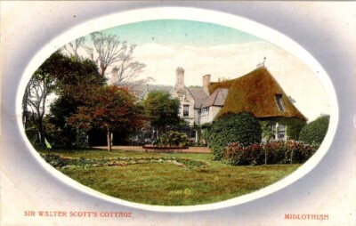 Vintage Postcard- SIR WALTER SCOTT'S COTTAGE MIDLOTHIAN UK valentines ...