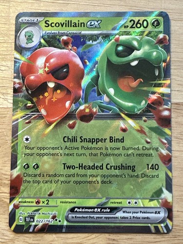 Scovillain ex - 022/162 - Ultra Rare - Temporal Forces - NM/M - Pokemon ...