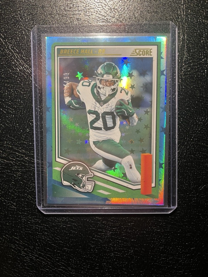 2025 Panini Score Breece Hall Blue Stars Foil #'d/499 New York Jets ...