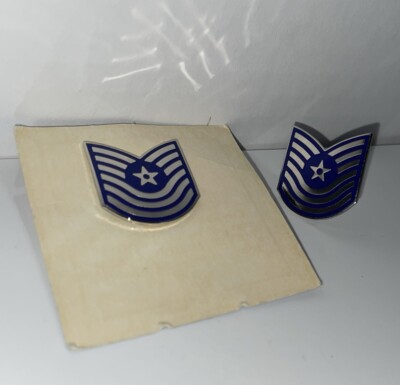 USAF Air Force Rank E7 Master Sargent N S Meyer Insignia Lapel & Hat ...