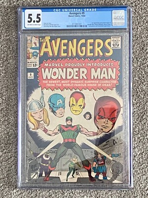 AVENGERS #9 CGC 5.5 1ST APPEARANCE & ORIGIN OF WONDER MAN! KEY ISSUE ...
