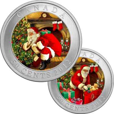 2012 Canada 50 cent Lenticular Coin - Santa's Magical Visit-With COA ...