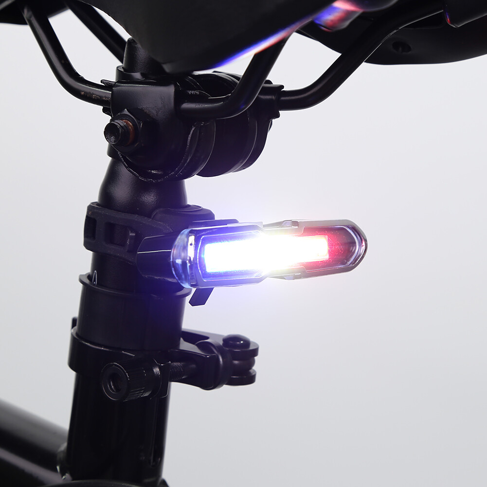 Bicycle LED Light Waterproof 5 Modes Cycling USB Taillight (Red White ...
