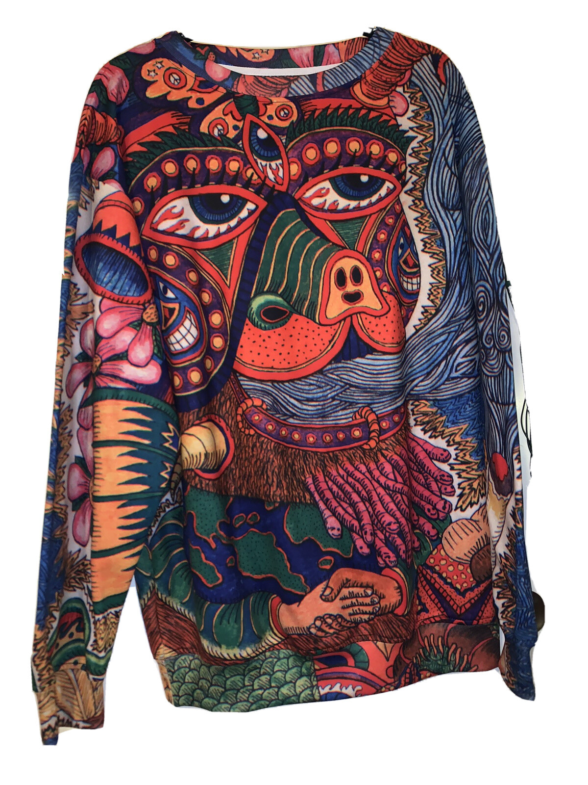 Men’s Headspace Psychedelic Graphic Sweater Longsleeve | eBay