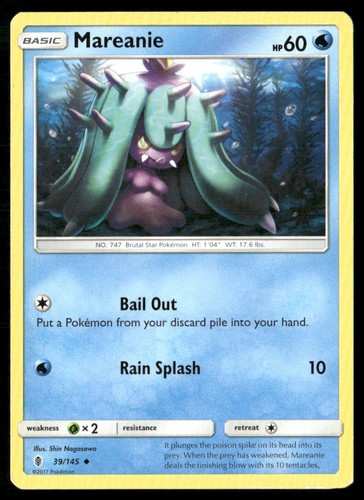 2017 Guardians Rising Set Pokemon Card 039 Mareanie LP | eBay