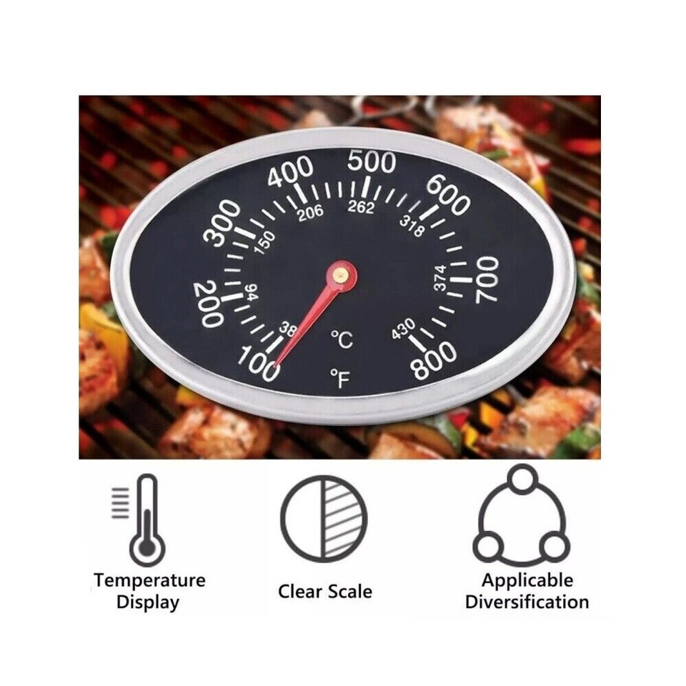 Grill Lid Thermometer Temperature Gauge Replace for Nexgrill 720-0830H ...