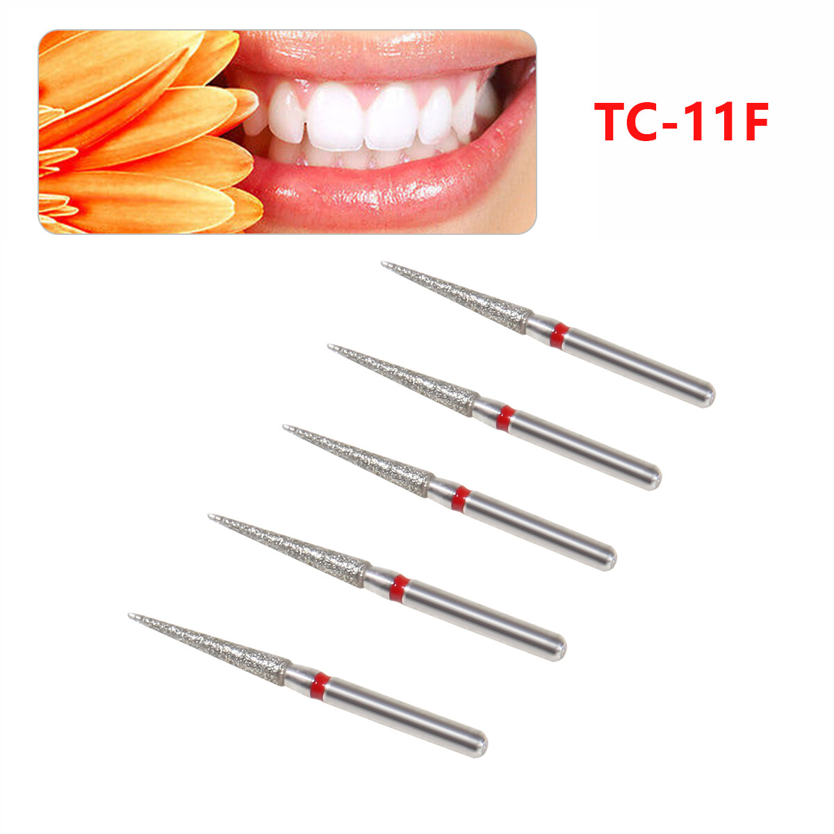 100Pcs Sale Diamond Burs FG Needle TC-11F Fine Grit High Speed 1.6mm ...