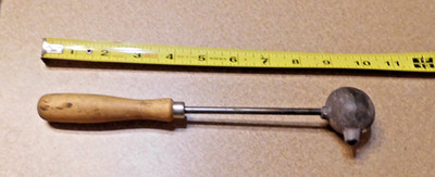 Wood Handle Cast Iron Lead Dipper 9.5" Long Melting Ladle. | eBay