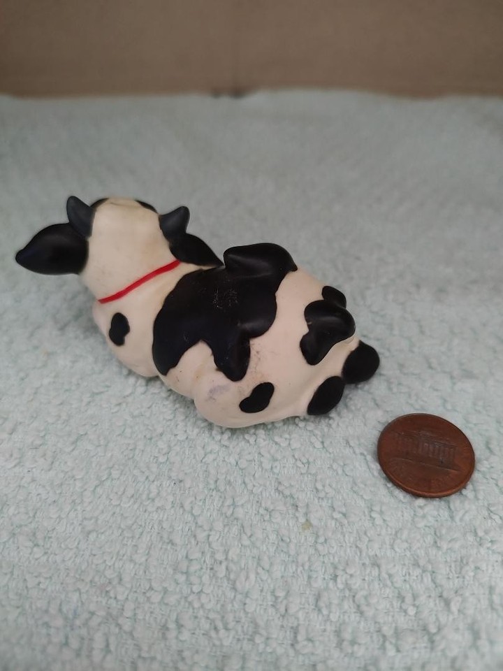 Vintage Norcrest Hand Decorated Cute Baby Ceramic Cow Figurine Original ...