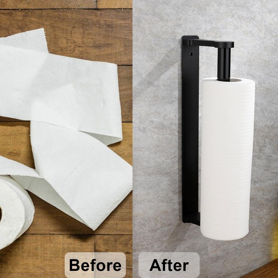 MONEER Paper Towel Holder Under Cabinet, Paper Towel Holder, Aluminum ...